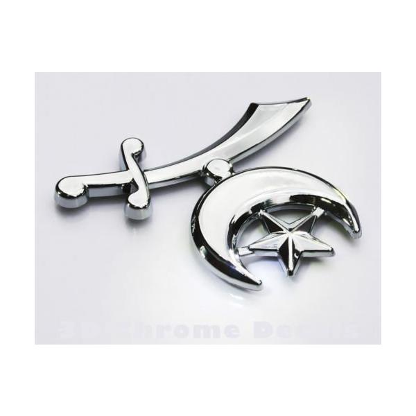 商品名: Shriners カーデカールロゴ ３Dクロムエンブレムバッジ デカール 3Dステッカー カークロムデカール CNPL-SRINE Car Chrome Decals Shriners Logo Car 3D Chrome Emb...