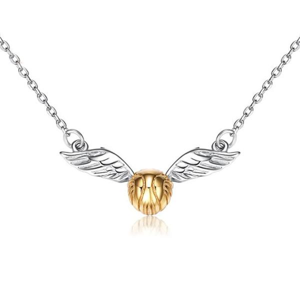 商品名: スターリングシルバークィディッチキュートゴールドメッキFlying Golden Snitchペンダントネックレスギフトレディースガールズ EOVE Jewelry Sterling Silver Quidditch Costum...