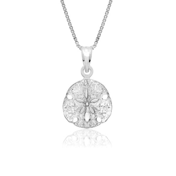 商品名: スターリングシルバー製スカシカシパン型ペンダントネックレス 18インチのボックスチェーン付き Honolulu Jewelry Company Sterling Silver Sand Dollar Beach Sea Star ...