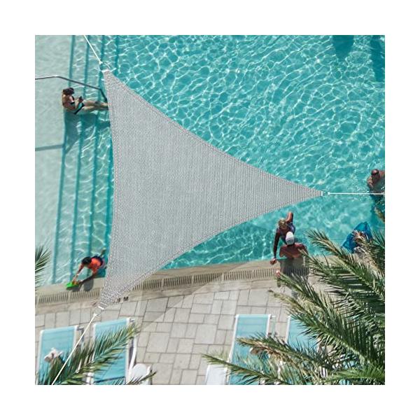 商品名:  CelinaSun Sun Shade sail incl Fastening Ropes Triangle Equilateral 10 x 10 x 10 ft Light Gray Premium Sun Shade Ou...