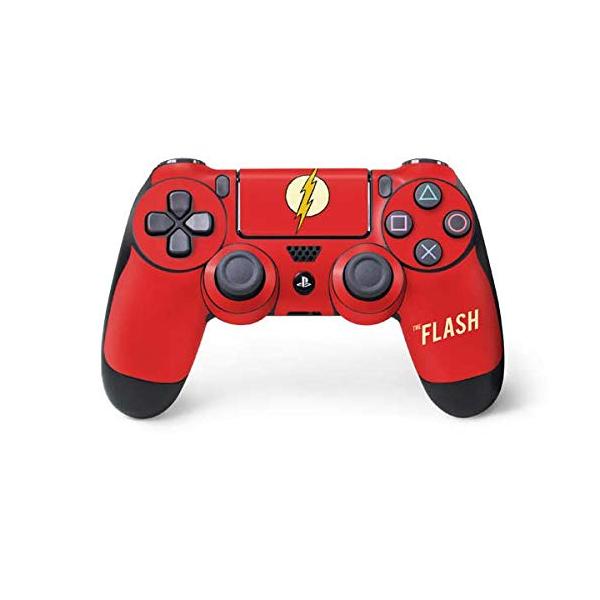商品名: DC Comics Flash ps4コントローラスキン ? フラッシュエンブレム Skinit Decal Gaming Skin Compatible with PS4 Controller - Officially Lice...