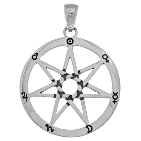 商品名: ジュエリートレンドスターリングシルバーSeven Point Fairy星のHeptagramペンダント18インチボックスチェーンネックレス Jewelry Trends Faery Septagram Seven Point S...