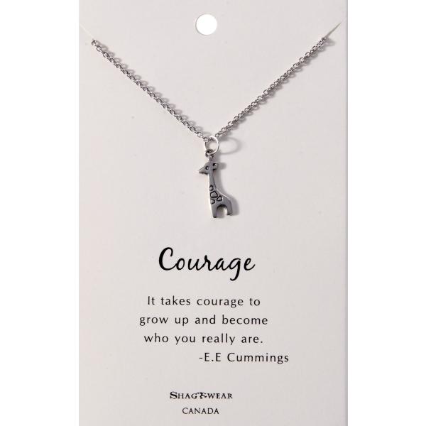 商品名: Shagwear Favourite動物インスピレーション引用ペンダントネックレス Shag Wear Favorite Animal Stimulus Quote Pendant Necklace (Tiny Giraffe)ブ...