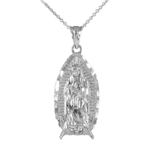 商品名: シルバーOur Lady of Guadalupeメダイペンダントネックレス シルバー Religious Jewelry by FDJ .925 Sterling Silver Our Lady of Guadalupe Mir...