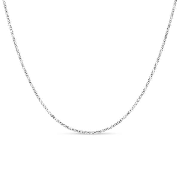 商品名:  KEZEF Creations Rhodium Plated Italian Sterling Silver 2mm Coreana Popcorn Chain Necklace 18 Inchブランド: KEZEF高さ: 7....