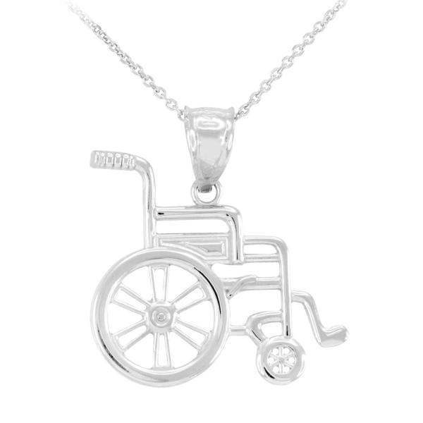 商品名: 925スターリングシルバー病院Handicapホイール椅子チャームペンダントネックレス シルバー 925 Sterling Silver Hospital Handicap Wheel Chair Charm Pendant Ne...