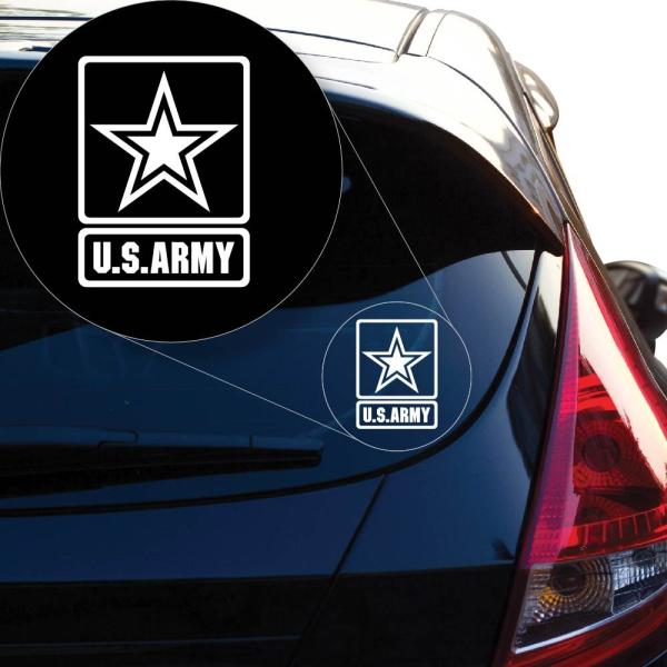 商品名: US Armyデカールステッカー車ウィンドウ、Laptop and More # 959 6" x 4.4" ホワイト 959 US Army Decal Sticker for Car Window, Laptop and Mo...
