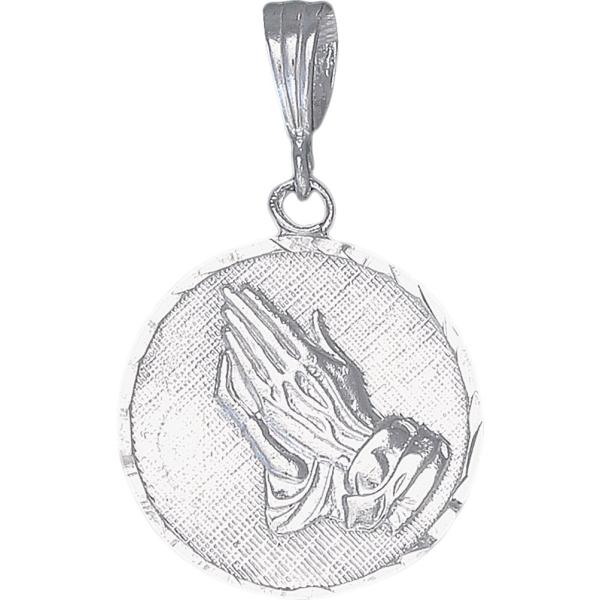 商品名: eJewelryPlus スターリングシルバー 祈りの手 ペンダント ネックレス メダリオン 18インチチェーン シルバー eJewelryPlus Sterling Silver Praying Hands Pedant Nec...