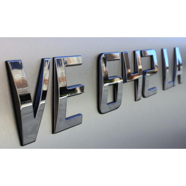 商品名: ボート PWC登録番号セット (スポーツシリーズ) カスタマイズ可 3 Inches = 76.20mm Sport Series Boat &amp; Jet Ski Registration Numbers Chrome Em...