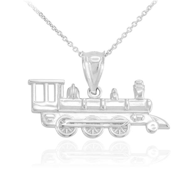 商品名: スターリングシルバー機関車Steam Engine Trainペンダントネックレス シルバー Sterling Silver Locomotive Steam Engine Train Pendant Necklace, 16"ブ...