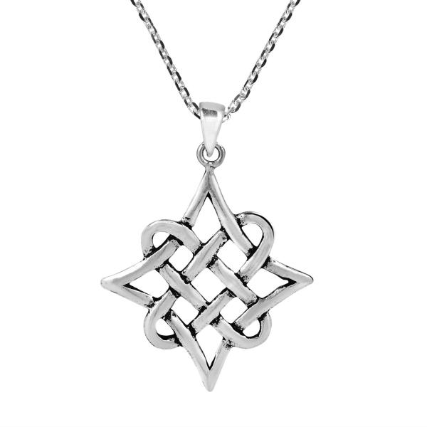 商品名: QuaternaryケルトノットEternity。925スターリングシルバーペンダントネックレス AeraVida Quaternary Celtic Knot Eternity Sterling Silver Necklace ...
