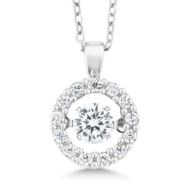 商品名: [Gem Stone King] ジルコニア ネックレス シルバー925 誕生日プレゼント Gem Stone King Dancing 925 Sterling Silver White Cubic Zirconia CZ Pe...