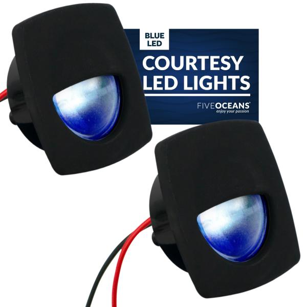 商品名: Set of 2 - Blue Marine Interior 12v Led Courtesy Light for Boat - Five Oceans BC 4002-M2 Five Oceans LED Companion ...