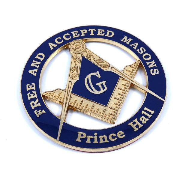 商品名: Free and Accepted Masons Prince Hall Masonic Emblem 3 "メタルエンブレム3d mas7 Car Chrome Decals Free and Accepted Masons P...