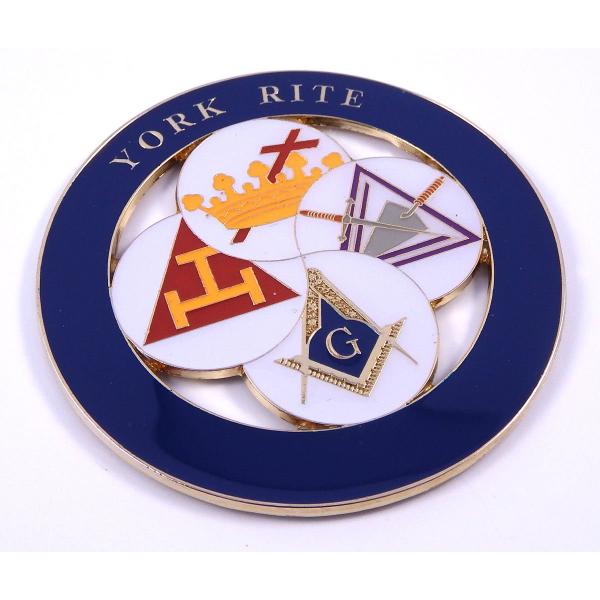 商品名: York RiteロイヤルアーチMasonic 3 "メタルエンブレム3dデカールmas9 Car Chrome Decals York Rite Royal Arch Masonic 3" Metal Emblem 3D Dec...