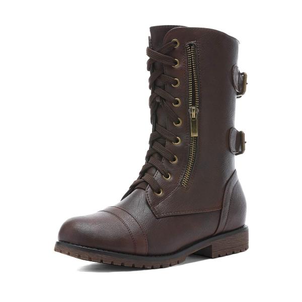 商品名: [DREAM PAIRS] レディース US サイズ: 6.5 B(M) US カラー: ブラウン DREAM PAIRS Women's Winter Terran Snow Brown Faux Fur Lined Mid C...