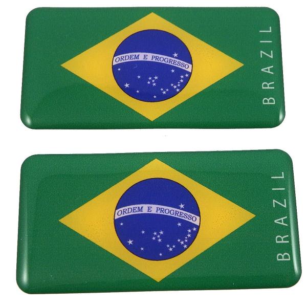 商品名: ブラジルブラジル国旗ドーム型デカール3dステッカーエンブレム2.6 "のセット2デカール Brazil Brazilian Flag Domed Decal 3D Sticker Emblem 2.6" Set of 2 Deca...