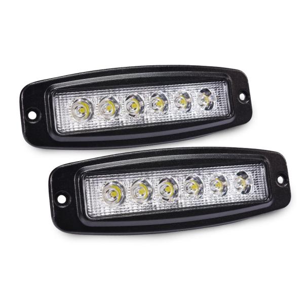 商品名:  MICTUNING Flood Led Work Light Bar, 2PCS 18W Flush Mount Led Pods Off Road Driving Lights Compatible with Jxxp Bum...