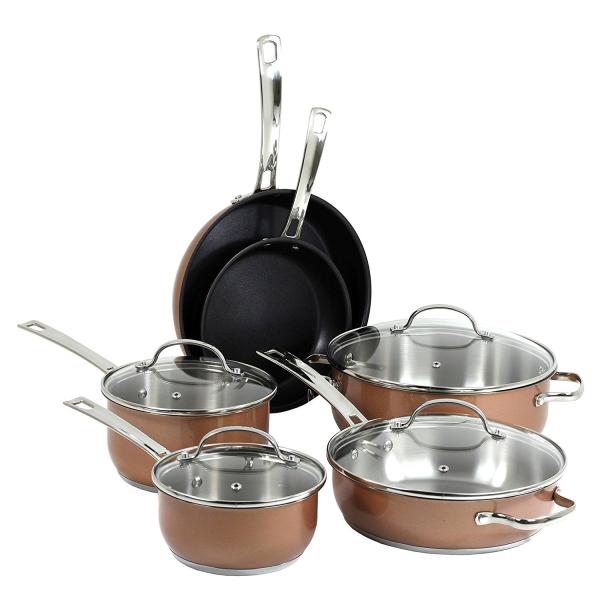 商品名: Oneidaステンレススチール10pc調理器具セット ? 銅メタリックカラー Oneida Stainless Steel 10pc Cookware Set - Copper Metallic Colorブランド: oneida...