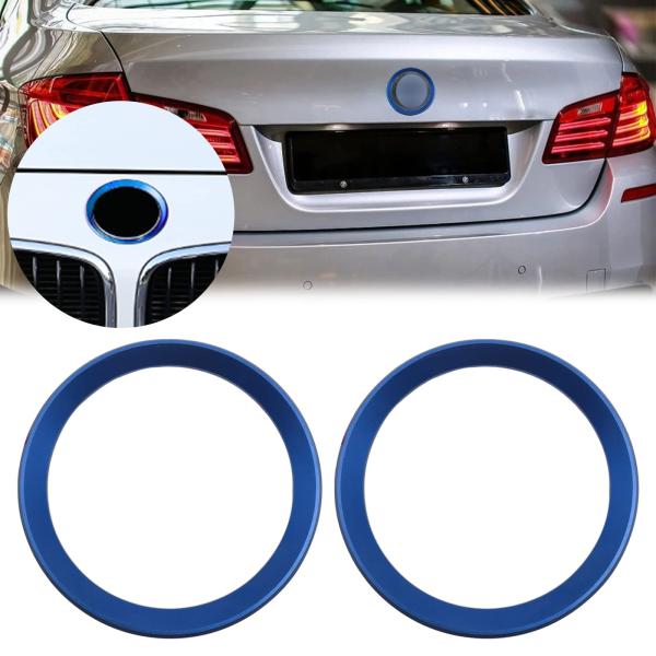 商品名:  Xotic Tech 2pcs Front Hood Rear Trunk Emblem Logo Surrounding Ring Decoration Covers Trim Compatible with BMW 5 Se...