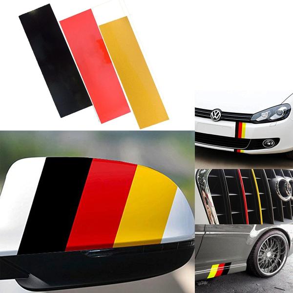 商品名:  Xotic Tech 9.8" Euro Germany Flag Color Stripe Decal Sticker for Car Hood Bumper Side Mirror Exterior Interior Dec...