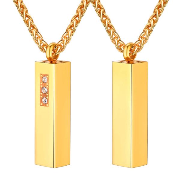 商品名: 遺灰用骨壺ネックレス カスタマイズステンレススチールまたは18Kゴールドメッキ 火葬ジュエリー メモリアル記念品 骨壺ロケットペンダント 男女兼用 防水&amp;ギフトパック, M, ラインストーン, ラインストーン 4D Ver...