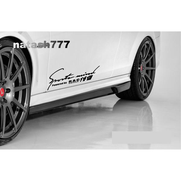 商品名: SPORTS MIND RACING EDITION スポーツカーレーシングデカールステッカー ロゴエンブレム 2枚セット ブラック SPORTS MIND RACING EDITION SPORT CAR RACING DECA...
