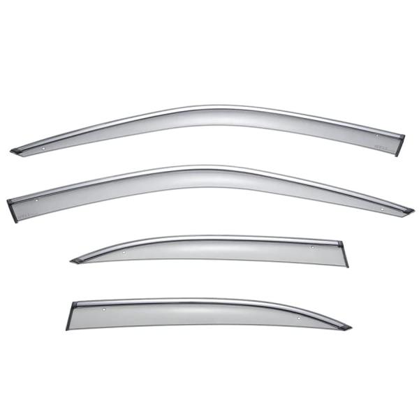 商品名:  WellVisors Replacement for 1997-2003 BMW E39 5-Series Clip-On Chrome Trim Smoke Tinted Side Rain Guard Window Viso...