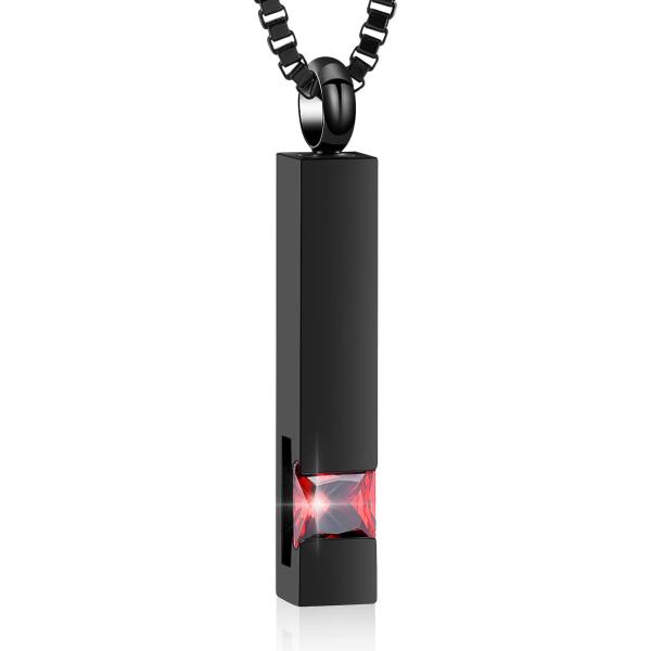 商品名: クリスタルCremation UrnジュエリーキューブMemorial灰ネックレスペンダントkeepsake-ブラック誕生石Serise レッド XSMZB Crystal Cremation Urn Jewelry Cube M...