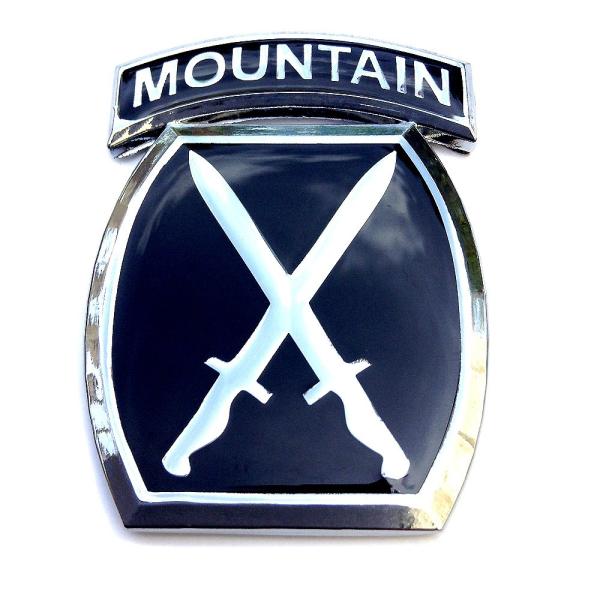商品名: 10th Mountain Division Subduedクロムメタルエンブレムステッカーデカール車トラック自動 10th Mountain Division Emblem Sticker Decal for Car Truck...