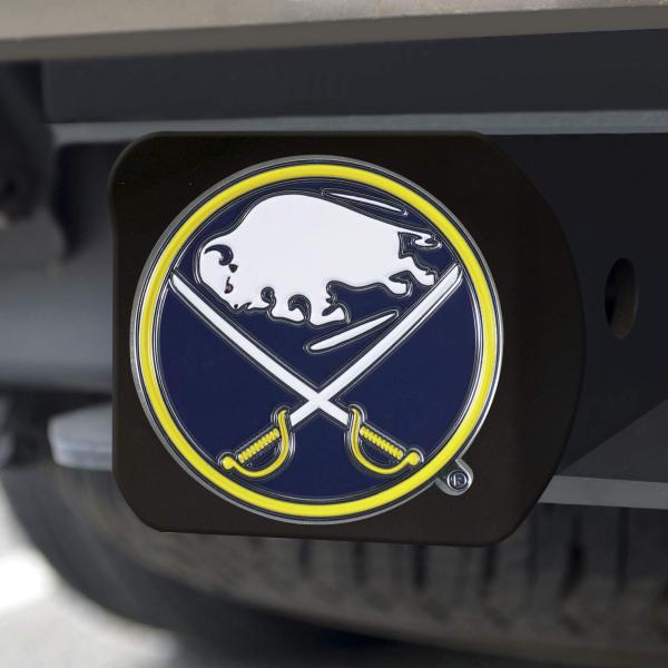 商品名: Fanmats 22759カラーHitch ( Buffalo Sabres、1パック FANMATS 22759 Buffalo Sabres Black Metal Hitch Cover - 3D Color Emblemブ...