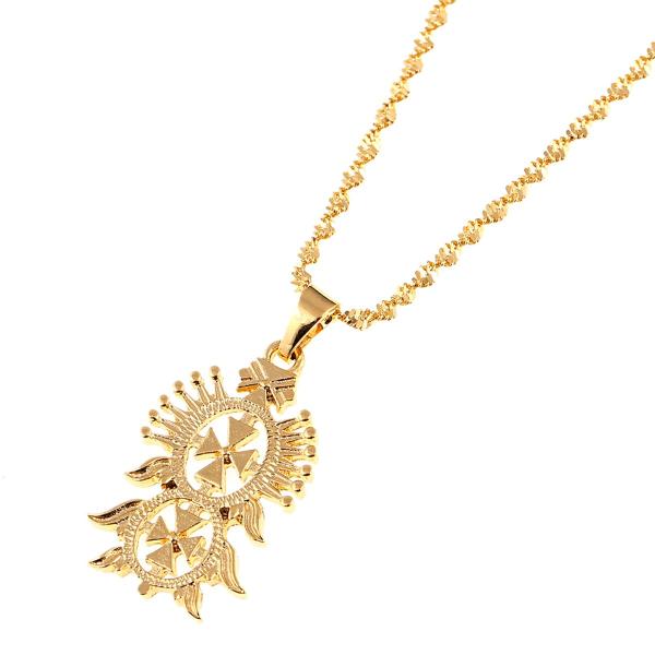 商品名: オールドエチオピア ゴールドカラー クロスペンダントネックレス レディース メンズ エチオピア エリトリアアイテム Old Ethiopian Gold Color Cross Pendant Necklaces for Wome...