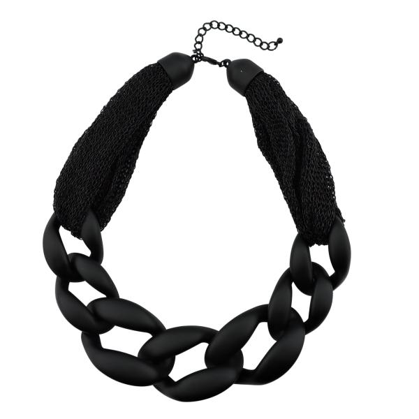 商品名: BOCAR ACCESSORY レディース US サイズ: Large カラー: ブラック Bocar Statement Chunky Fashion Acrylic Paint Beads Choker Net Chain N...