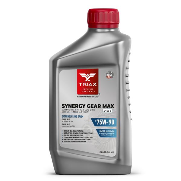 商品名: Triax Synergy Gear Max 75W90 GL-5 リミテッドスリップ 超長排水500kマイル マニュアルトランスミッション、ギア/差動潤滑油。 1クォート TRX5559 Triax Synergy Gear M...