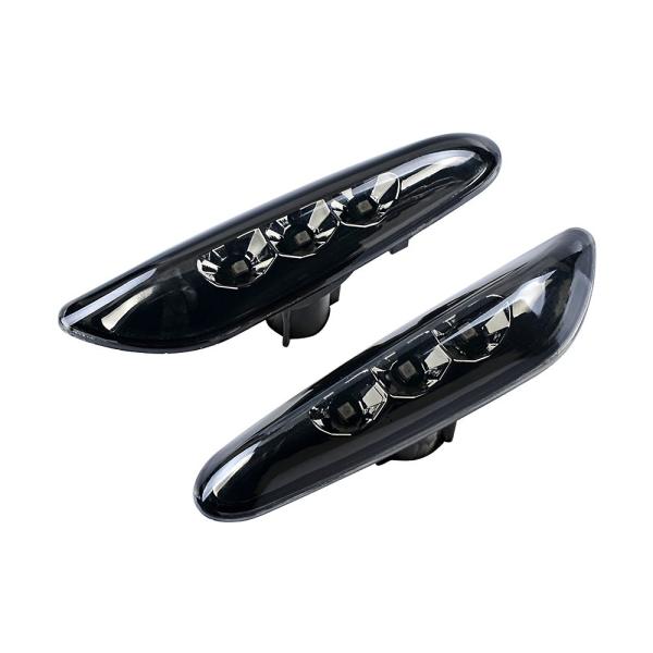 商品名:  Amber LED Crystal Smoke Lights Black Finish Turn Signal Side Marker Compatible with BMW X3 E83 X 1 E84 E60 E82 E88...