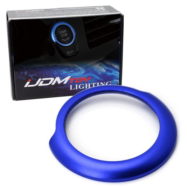商品名: iJDMTOY陽極酸化ブルーアルミニウムキーレスエンジンスタートプッシュボタン装飾リングトリム2017-up Bmw g30 5シリーズ iJDMTOY Anodized Blue Aluminum Keyless Engine ...