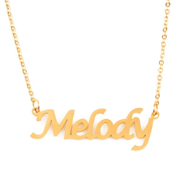 商品名: zacriaメロディ名前ネックレス???18?ctゴールドメッキ Melody Name Necklace 18ct Gold Plated Personalized Dainty Necklace - Jewelry Gift ...