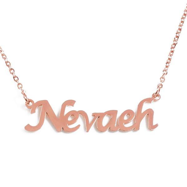 商品名: zacria Nevaeh名前ネックレス???18?ctローズゴールドメッキ Zacria Nevaeh Name Necklace Personalized 18ct Rose Gold Plated Dainty Neckla...