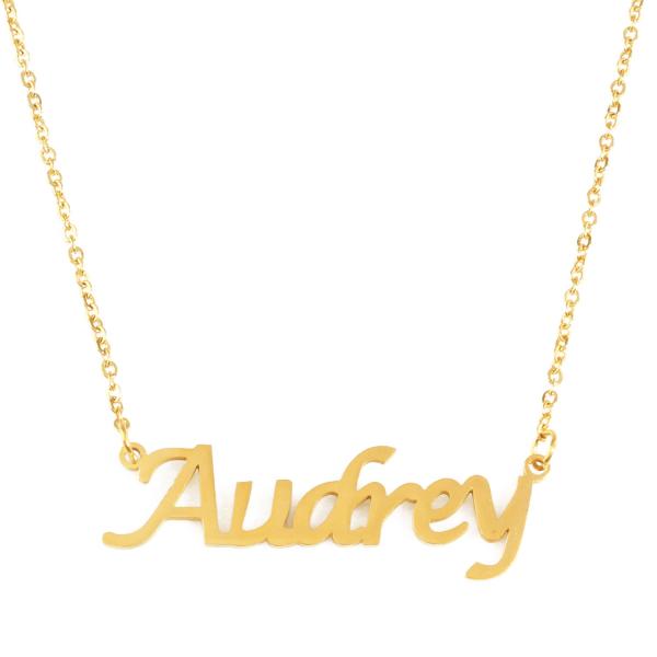 商品名: zacriaオードリー名前ネックレス???18?ctゴールドメッキ Audrey Name Necklace Gold Plated Personalized Dainty Necklace - Jewelry Gift Wome...