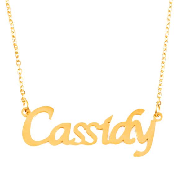商品名: Zacria Cassidy ネームネックレス パーソナライズ 18カラット ゴールドメッキ 上品なネックレス - ジュエリーギフト 女性 ガールフレンド 母 姉妹 友人 Zacria Cassidy Name Necklace ...