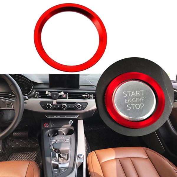 商品名: X Xotic Tech 3dメタルステンレススチールキーレスエンジンスタートプッシュボタン装飾トリムリング用アウディa4 a5 a7 Red Xotic Tech Aluminum Keyless Start Engine St...