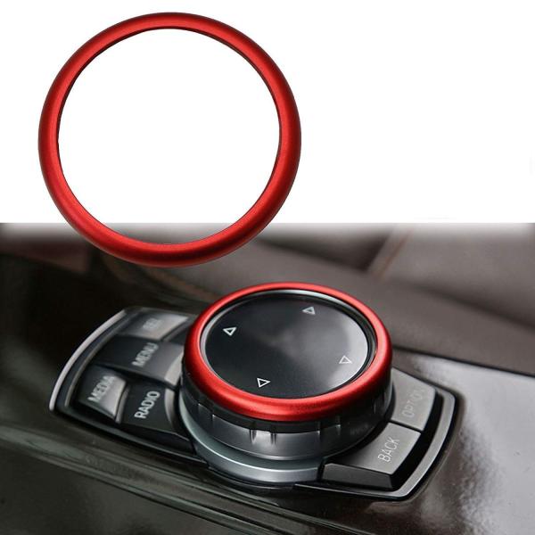 商品名: X Xotic Tech JdmメタルアルミセンターコンソールiDriveマルチメディアコントローラノブ装飾リングカバーfor BMWレッド/ブルー レッド #KR80R Xotic Tech Center Console Mul...