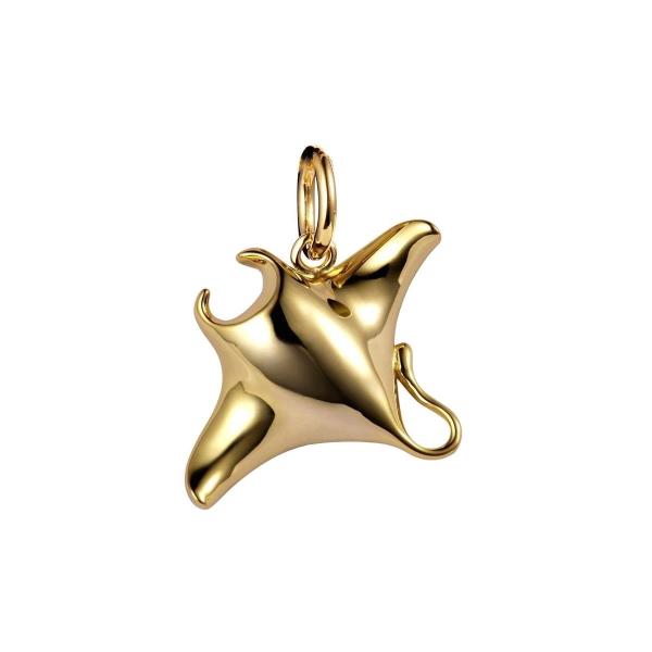 商品名: Arthur 'sジュエリー925スターリングシルバーイエローゴールドメッキハイポリッシュShinyハワイアンManta Ray魚チャームペンダント Arthur's Jewelry 925 sterling silver yel...