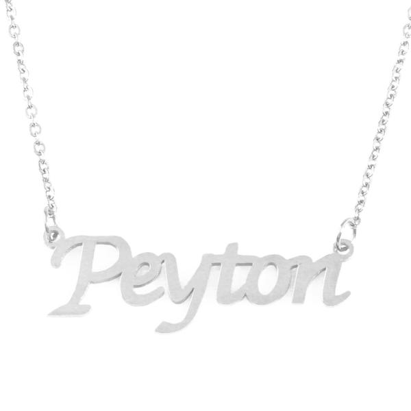 商品名: zacriaペイトン名前ネックレス???シルバートーン Zacria Peyton Name Necklace Personalized 18ct Silver Tone Dainty Necklace - Jewelry Gif...