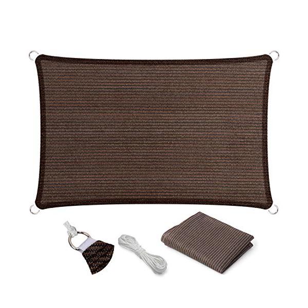 商品名: Eden's Decor - Toldo rectangular con bordes planos, bloqueo UV, para patio, piscina y p〓rgola al aire libre Eden's ...