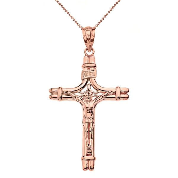 商品名: calirosejewelry 10 KゴールドINRI十字架Jesus on theクロスペンダントネックレス CaliRoseJewelry 10k INRI Crucifix Jesus on The Cross Penda...