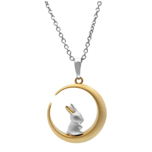 商品名: Helen de Lete Bunny On The Moon 925 スターリングシルバー ネックレス Helen de Lete Bunny On The Moon 925 Sterling Silver Collar Nec...