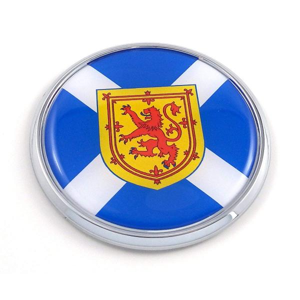 商品名: スコットランド スコットランド フラッグ 2.75インチ 車 クローム ラウンド エンブレム デカール 3D ステッカー バッジ Scotland Scottish Flag 2.75" Car Chrome Round Embl...