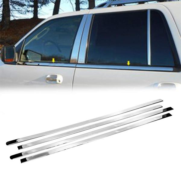 商品名:  S SIZVER Polished 304 Stainless Steel Window Sills Trims Compatible with 2003-2017 Expedition *No Keypad Cut*ブランド:...