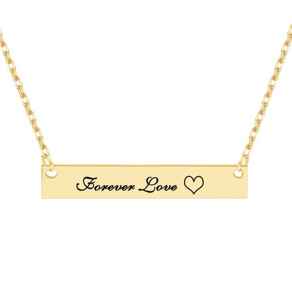 商品名: Dreamdecor バーネックレス レディース イエロー Dreamdecor Custom Bar Necklace Engraved Bar Pendant Neckalce Personalized Horizontal ...